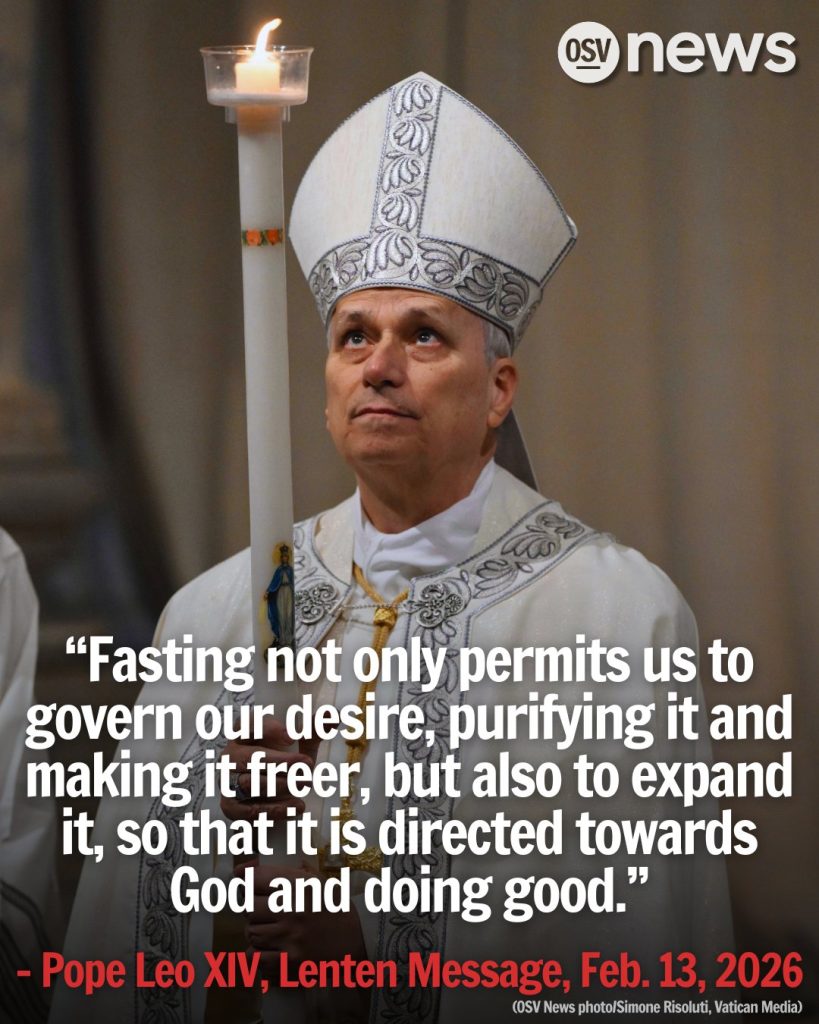 Pope Leo XIV explains why Catholics fast during Lent - TrentonMonitor